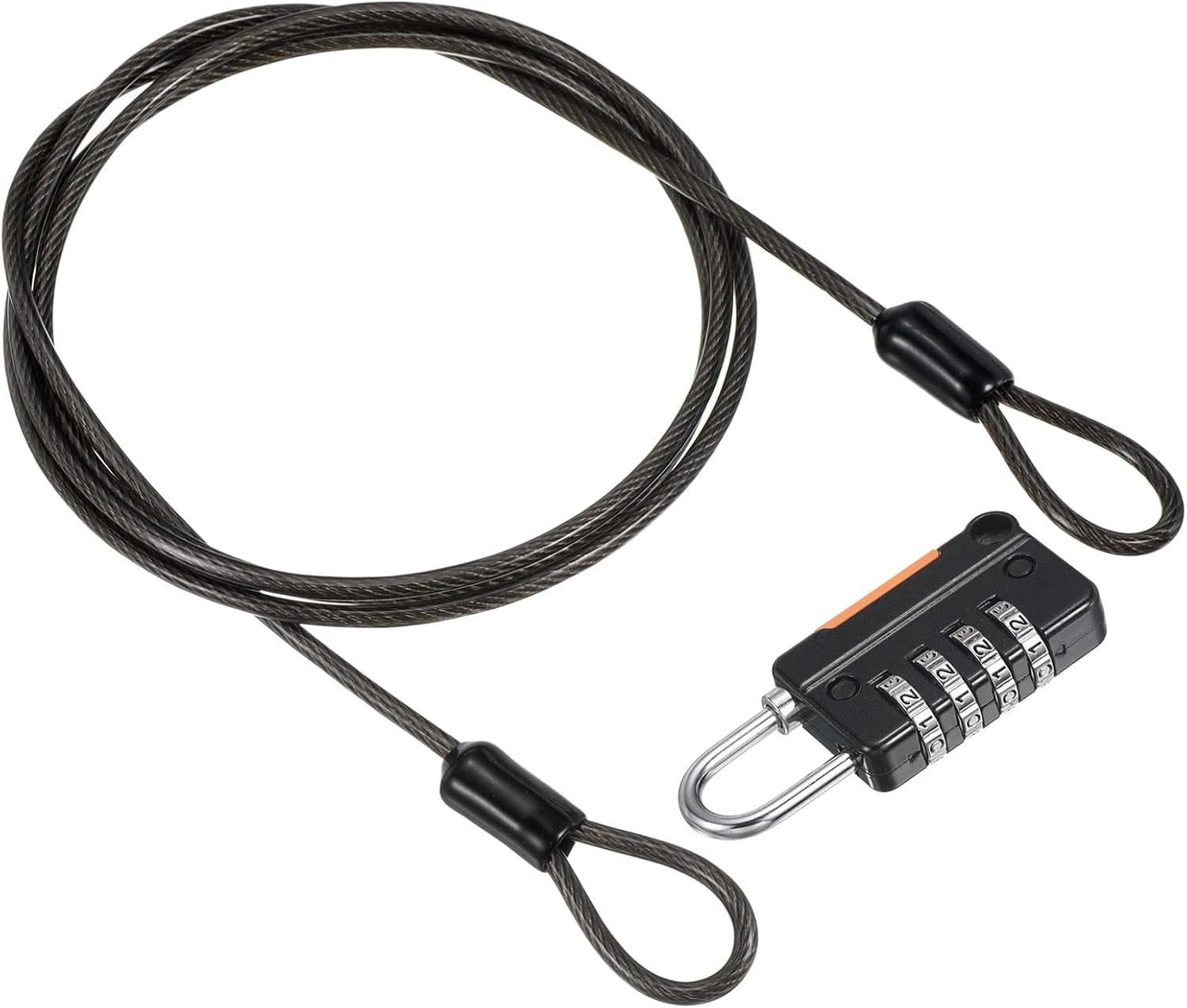 PATIKIL Security Steel Cable with 4 Digit Combination Lock, 3Ft Coated ...