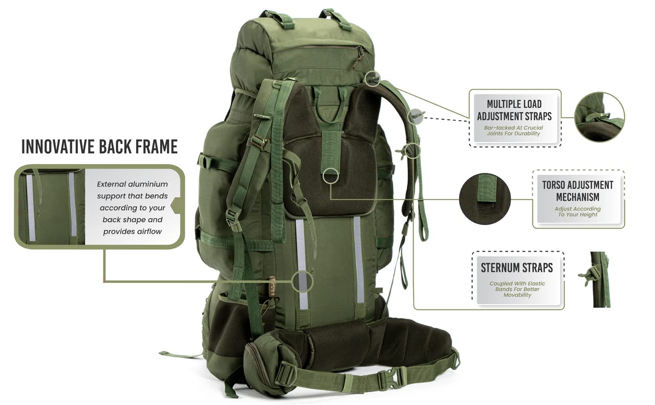TriPole Colonel Pro Metal Frame Rucksack Front Opening Detachable Bag ...