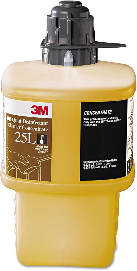 Amazon.com: 3M Quat Disinfectant Cleaner Concentrate, 25L HB, 2-Liter ...