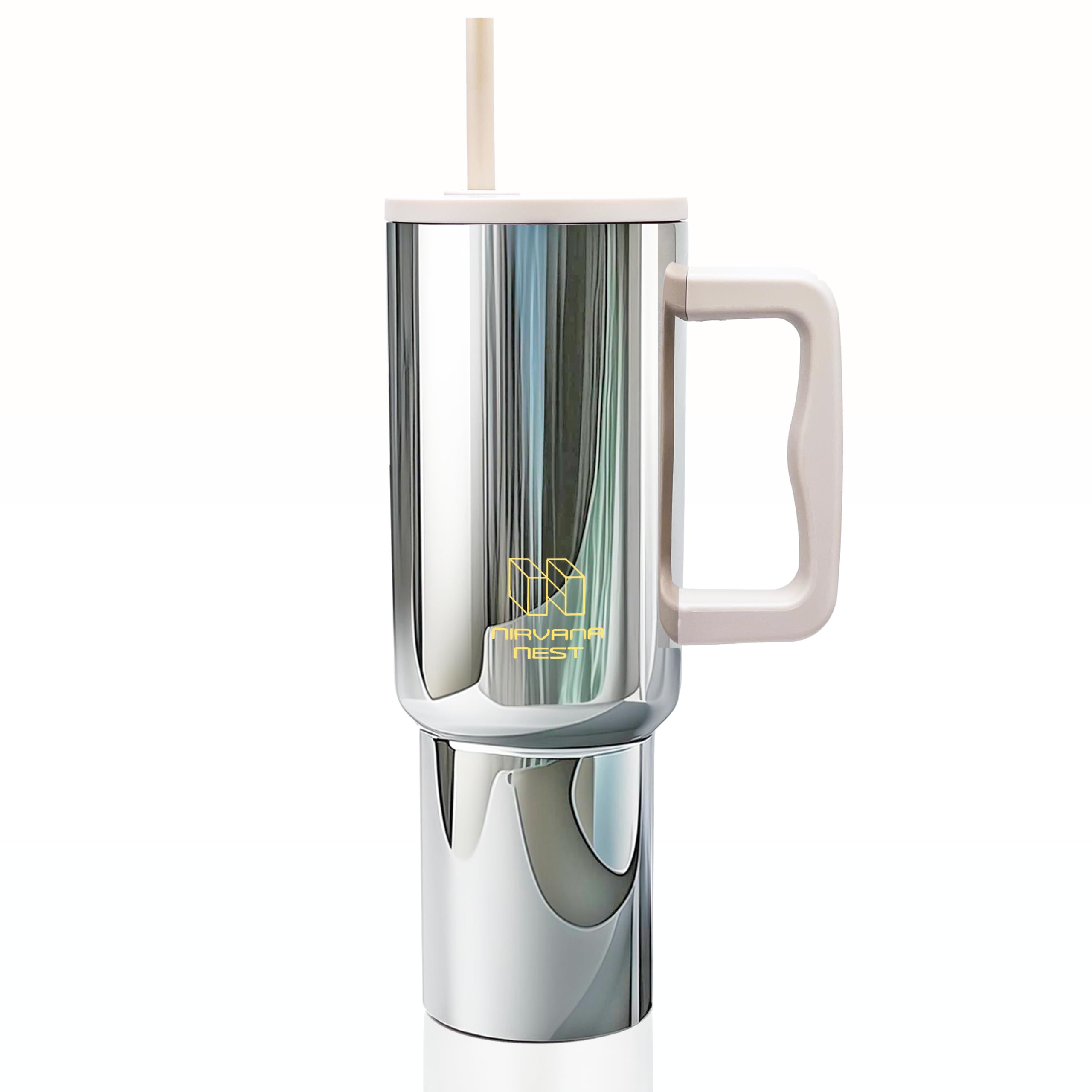 Amazon.com | Nirvana Nest Stainless Steel 40 Oz Tumbler with Handle and ...