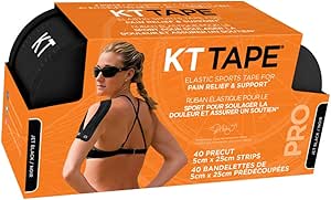 KT Tape PRO 2 Pack Synthetic Elastic Kinesiology Therapeutic Tape, 20 count - 10" Precut Strips ...
