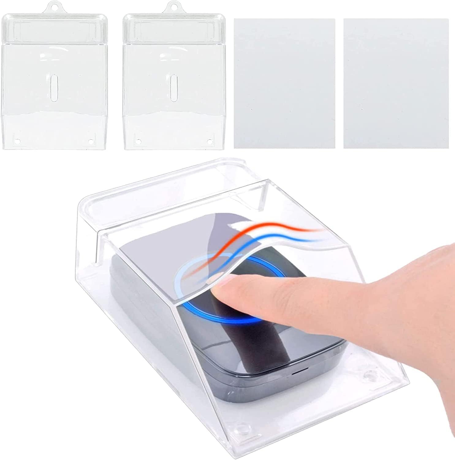 Rilime 2 Housses de Sonnette étanches, Housse Transparente pour ...