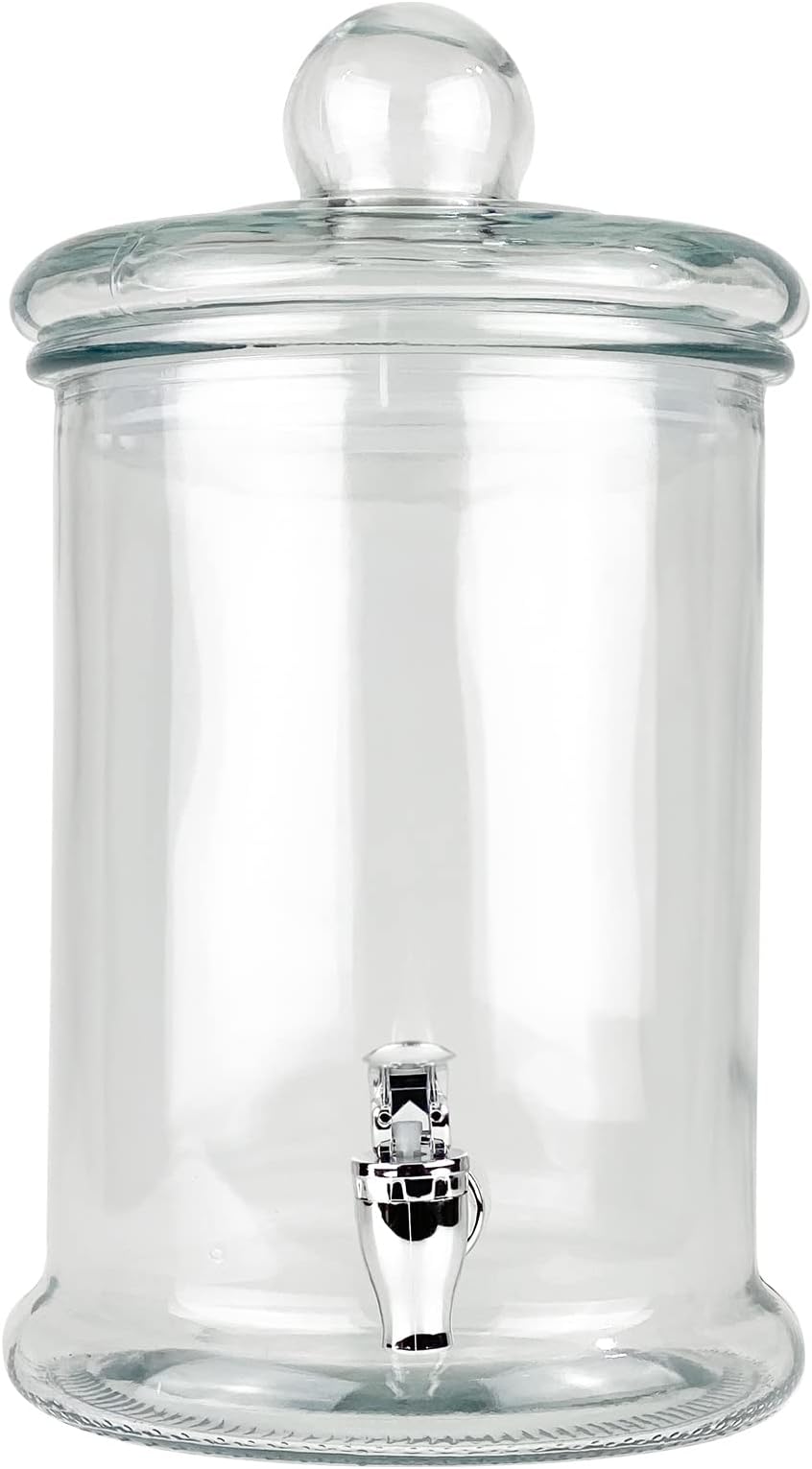 COLORHOME| Vitrolero Dispensador De Agua y Bebidas de Vidrio - Espiga ...