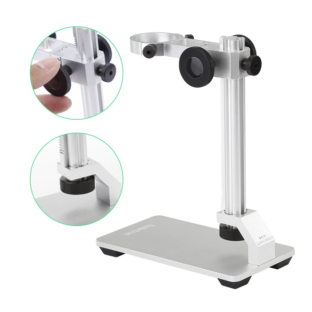Koolertron Aluminum Alloy Microscope Stand Portable Adjustable Manual ...