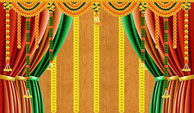Ashvath Indian traditional Design Backdrop Curtain for Decoration ...