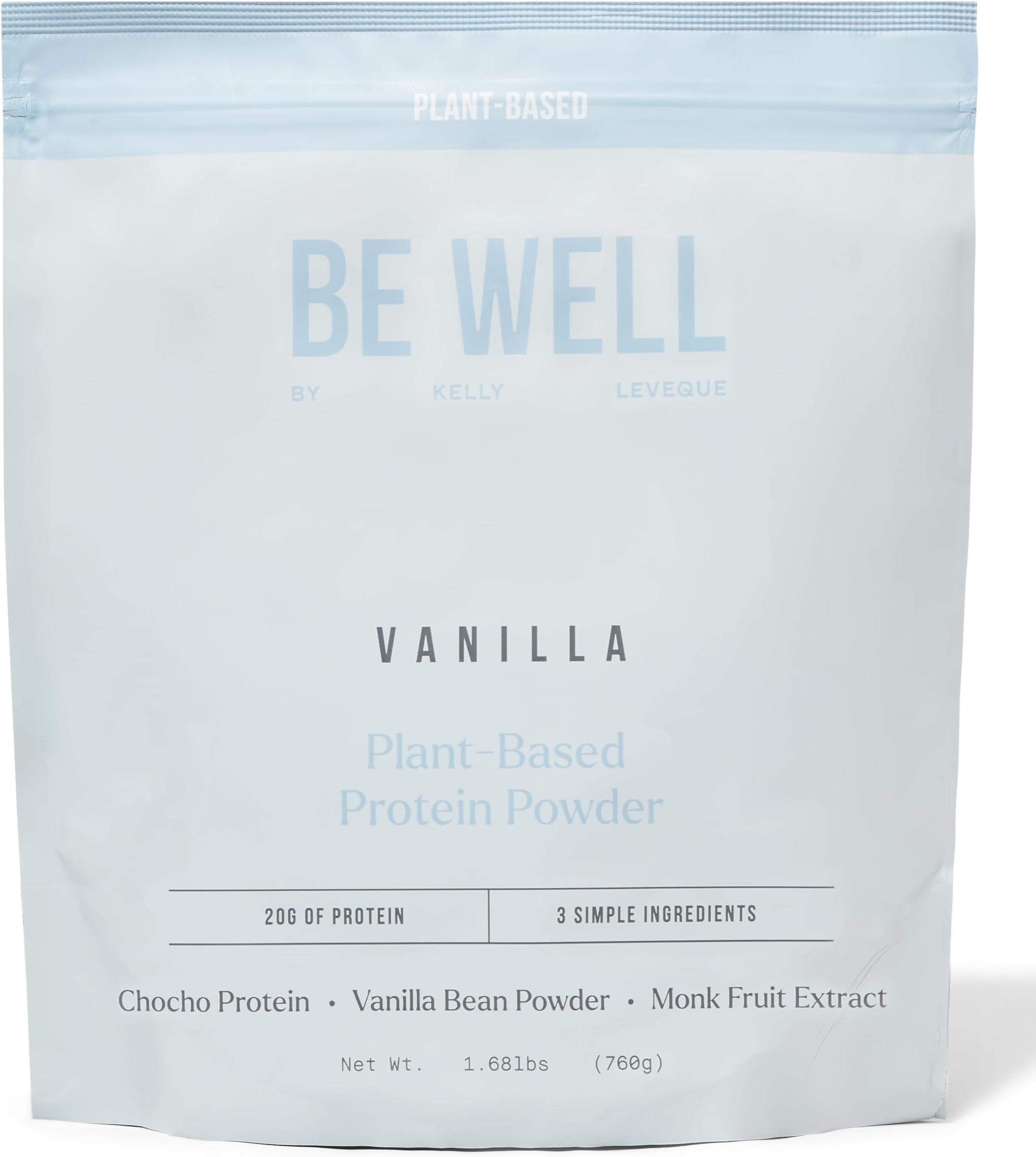 Amazon.com: Be Well by Kelly Vanilla Plant-Based Protein Powder, Vegan ...