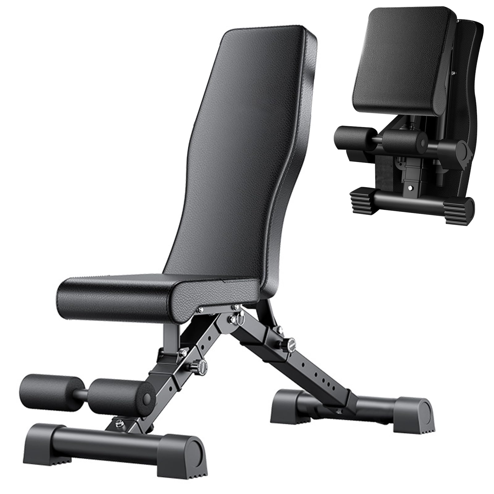 Goyappin Weight Bench Adjustable 1000 lbs, Full Body Workout Multi ...