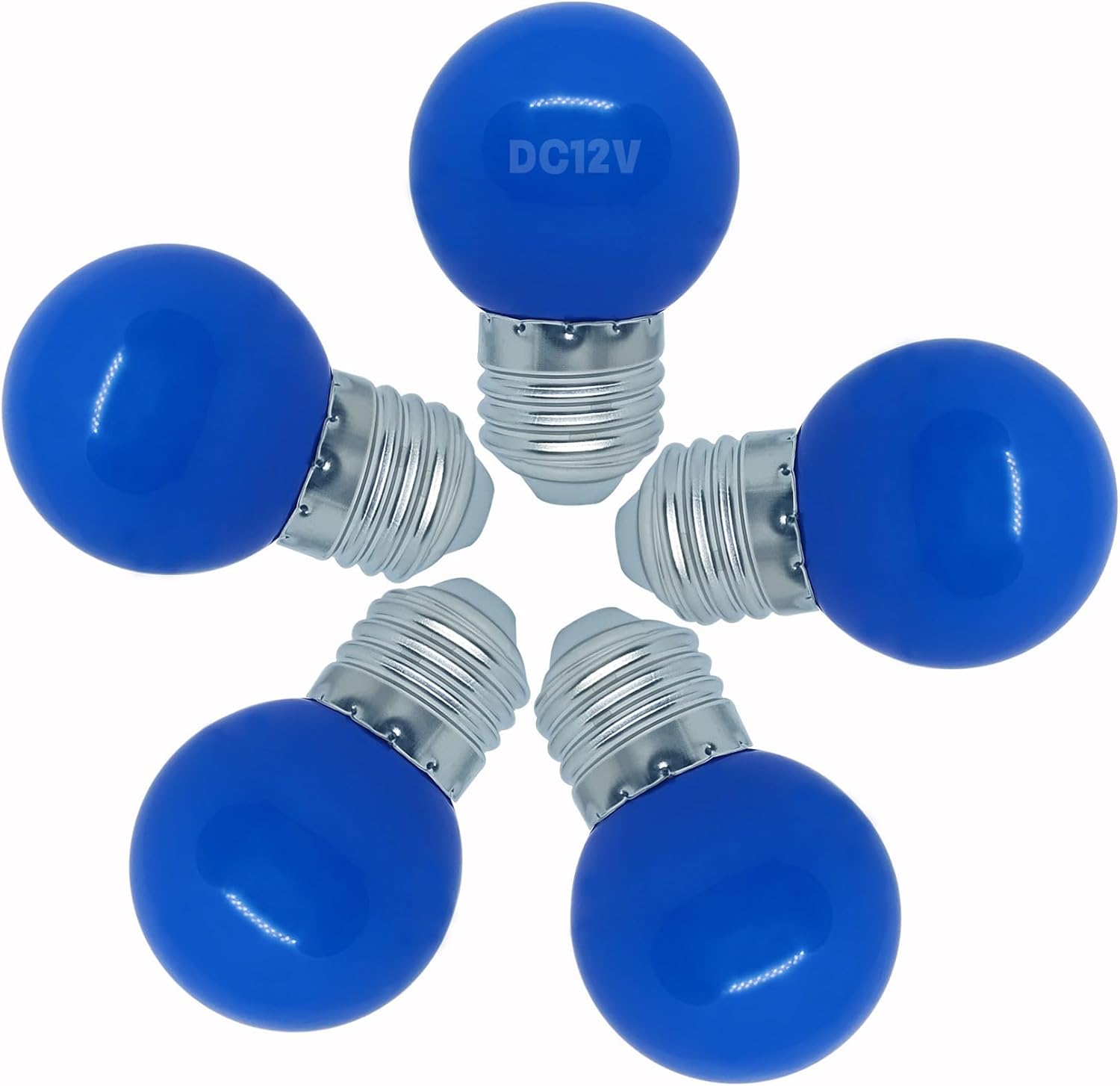 Tupolife DC 12 Volt Light Bulb, Low Voltage LED Bulbs, Blue 1W G14 G45 ...