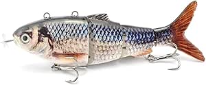 Amazon.com : Robotic Swimming Lure 5.1” Fishing Lure 4-Segement Multi ...