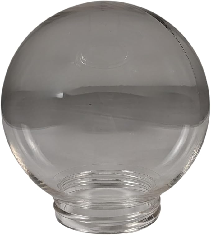 8" Clear Acrylic Lamp Post Globe | 4" Fitter Neck | Outdoor Lamp Post ...