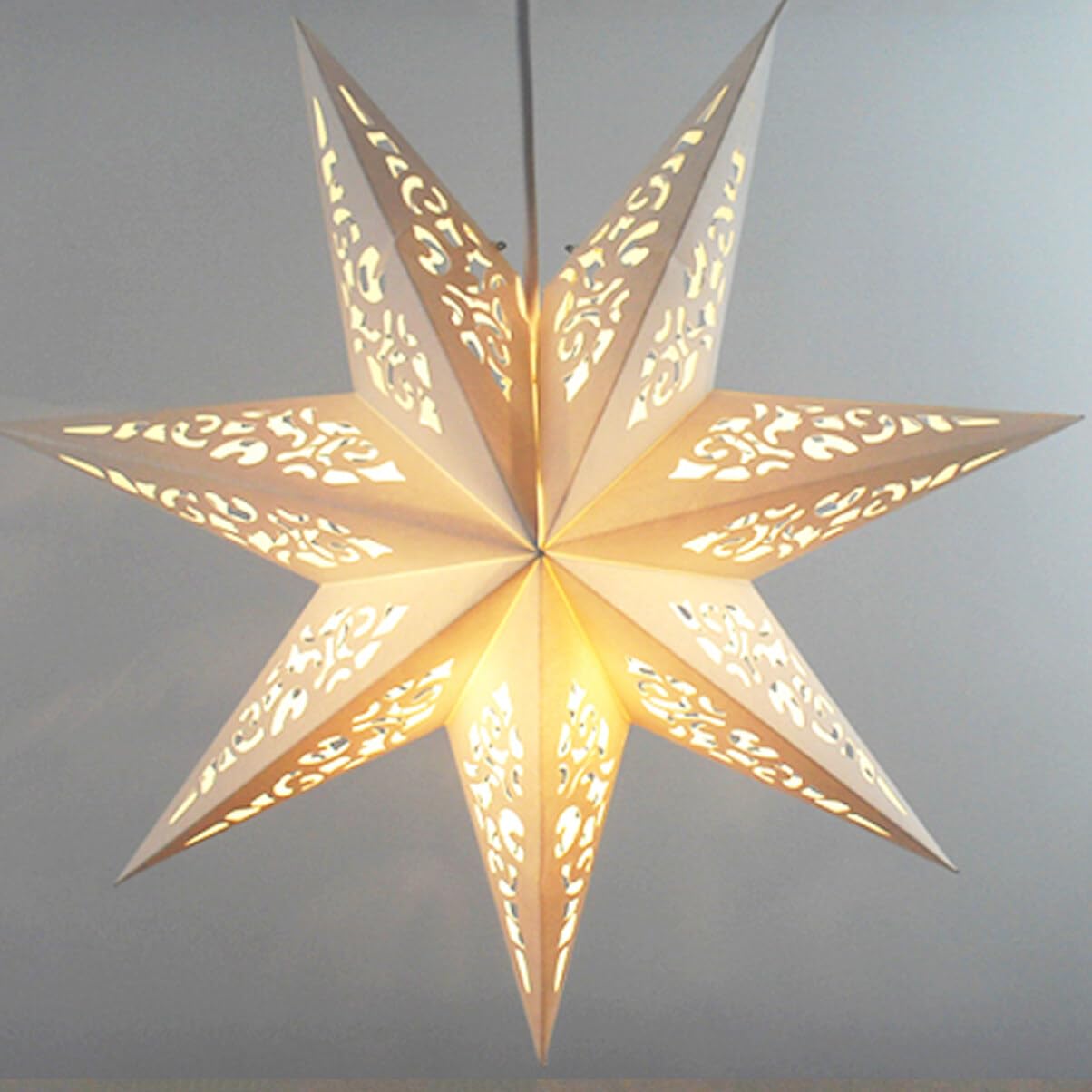 CLISPEED Paper Lampshade Star Lantern Shade Christmas Hanging 3D Paper ...