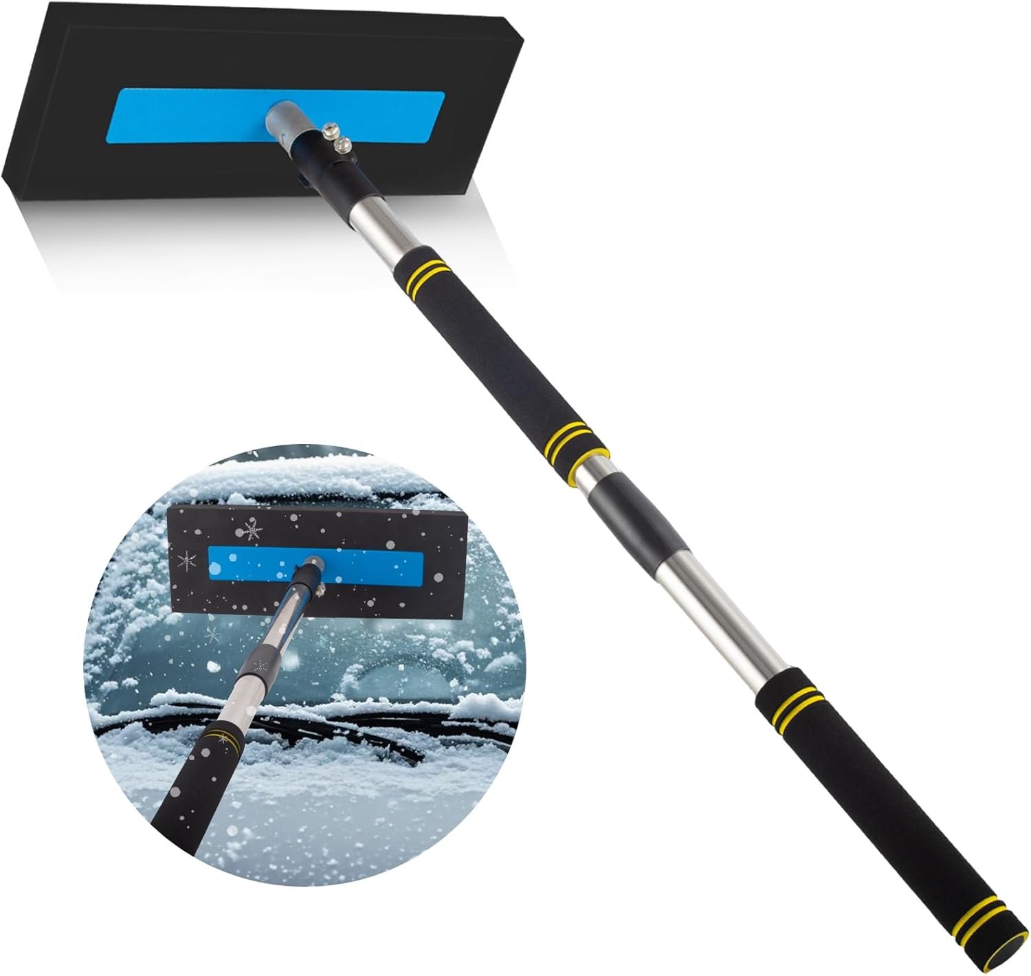 Amazon.com: UEGHNS Snow Snow Pusher for Car, 33"-83" Telescoping Snow ...
