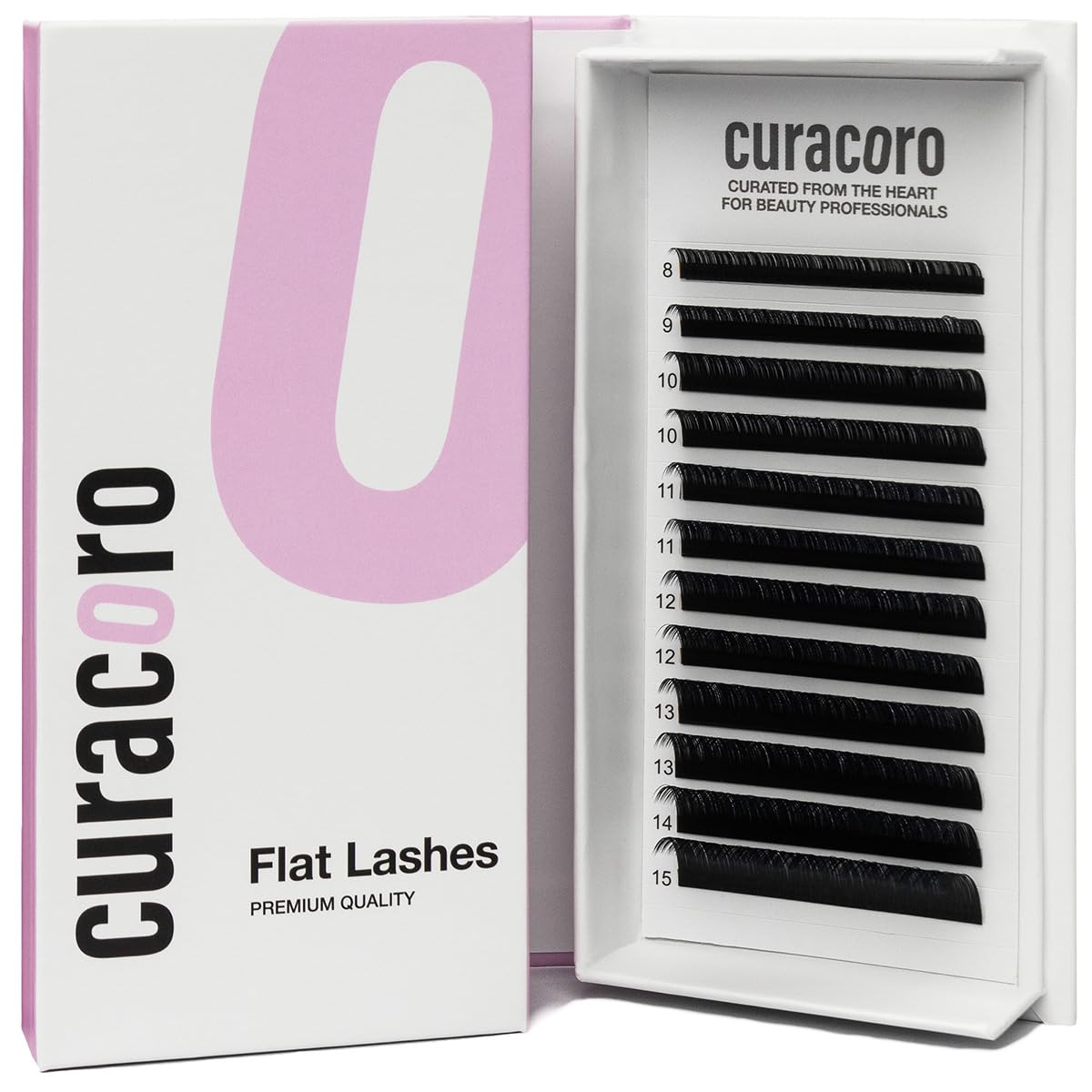 Amazon.com: Curacoro Eclipse Flat Eyelashes Extension - Mixed 8-15mm ...