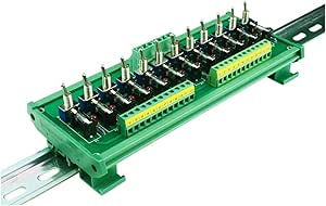 DIN Rail Mount 12 Position Power Distribution Fuse Module Board with ...