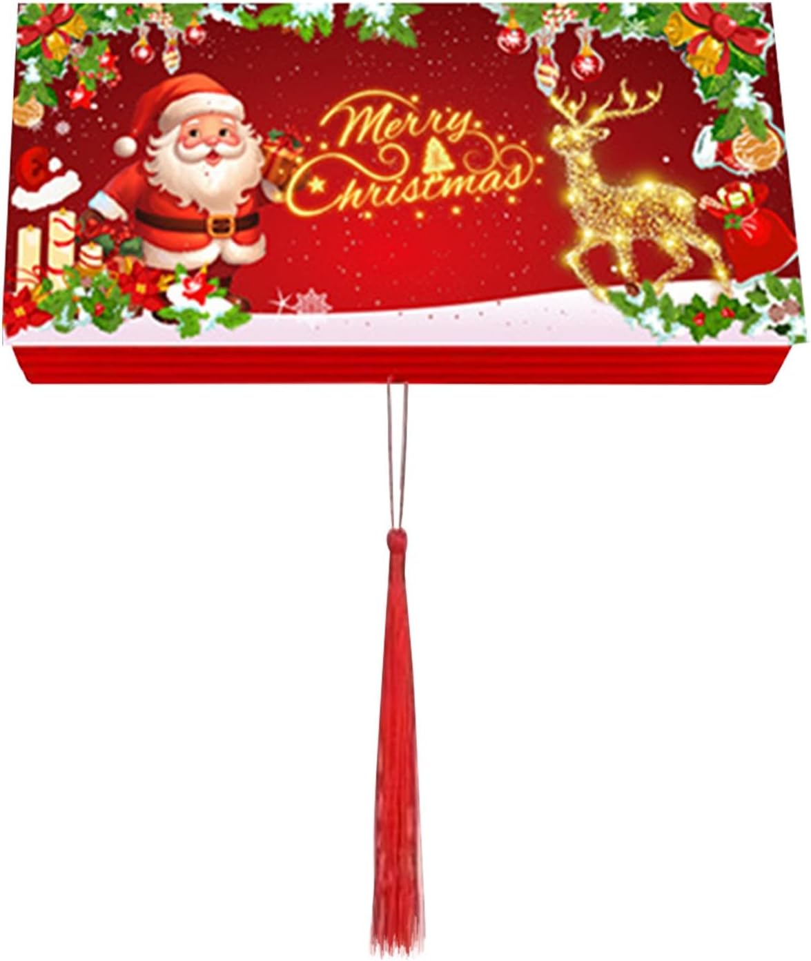 Amazon.com : 2025 New Christmas Card Holder with 6/10 Slot Red Envelope ...