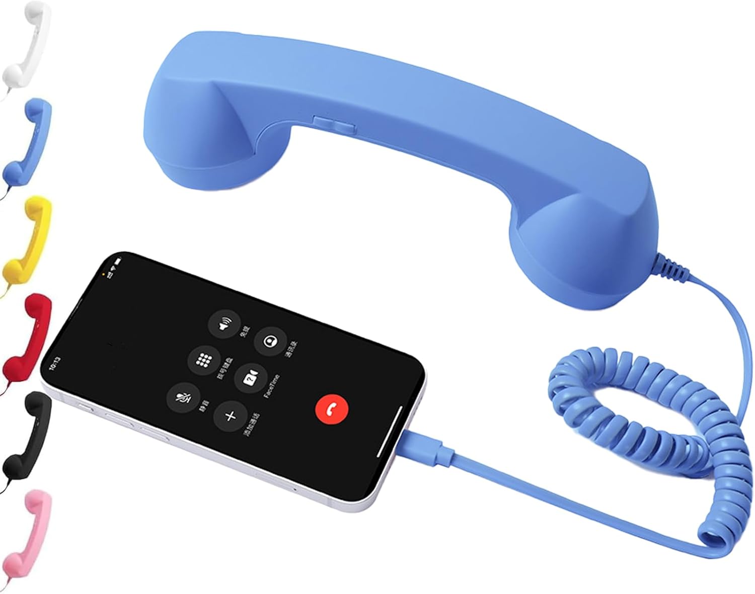 Retro Phone Handset, Type-C Retro Telephone Wired Handset Style ...