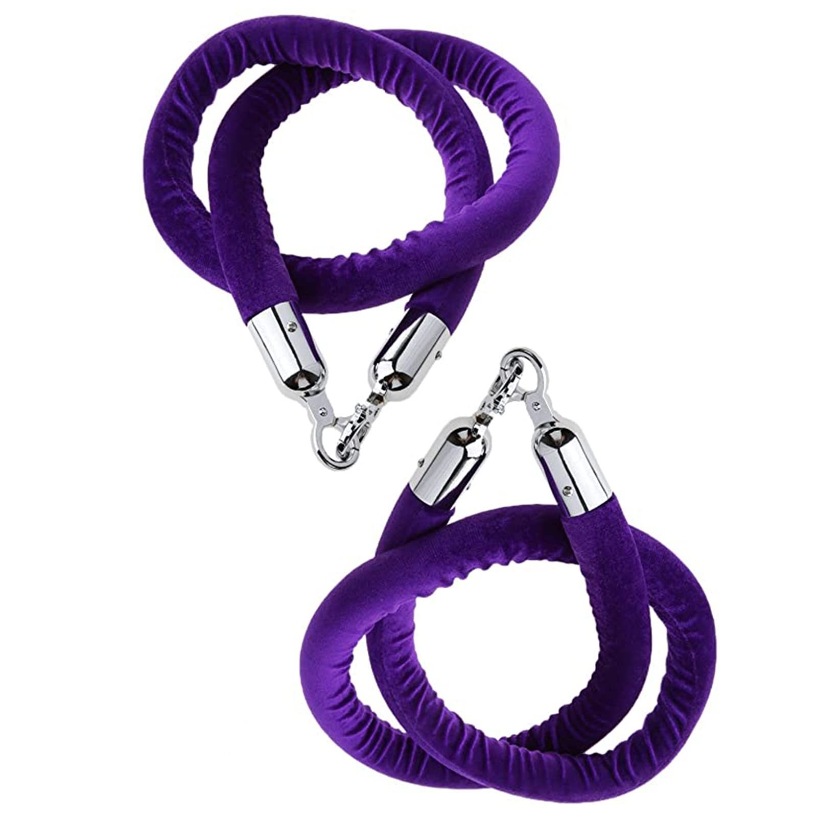 Amazon.com: 3/5/10Ft Purple Velvet Stanchion Rope, Green Crowd Control ...