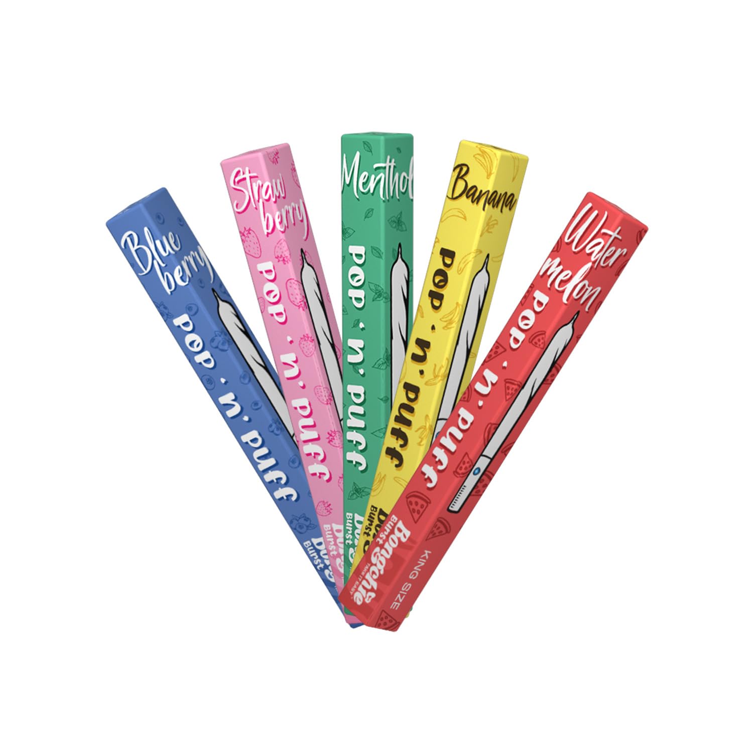 Bongchie Burst Pop n Puff Pack of 5 – Flavor-Infused Quick-Release ...