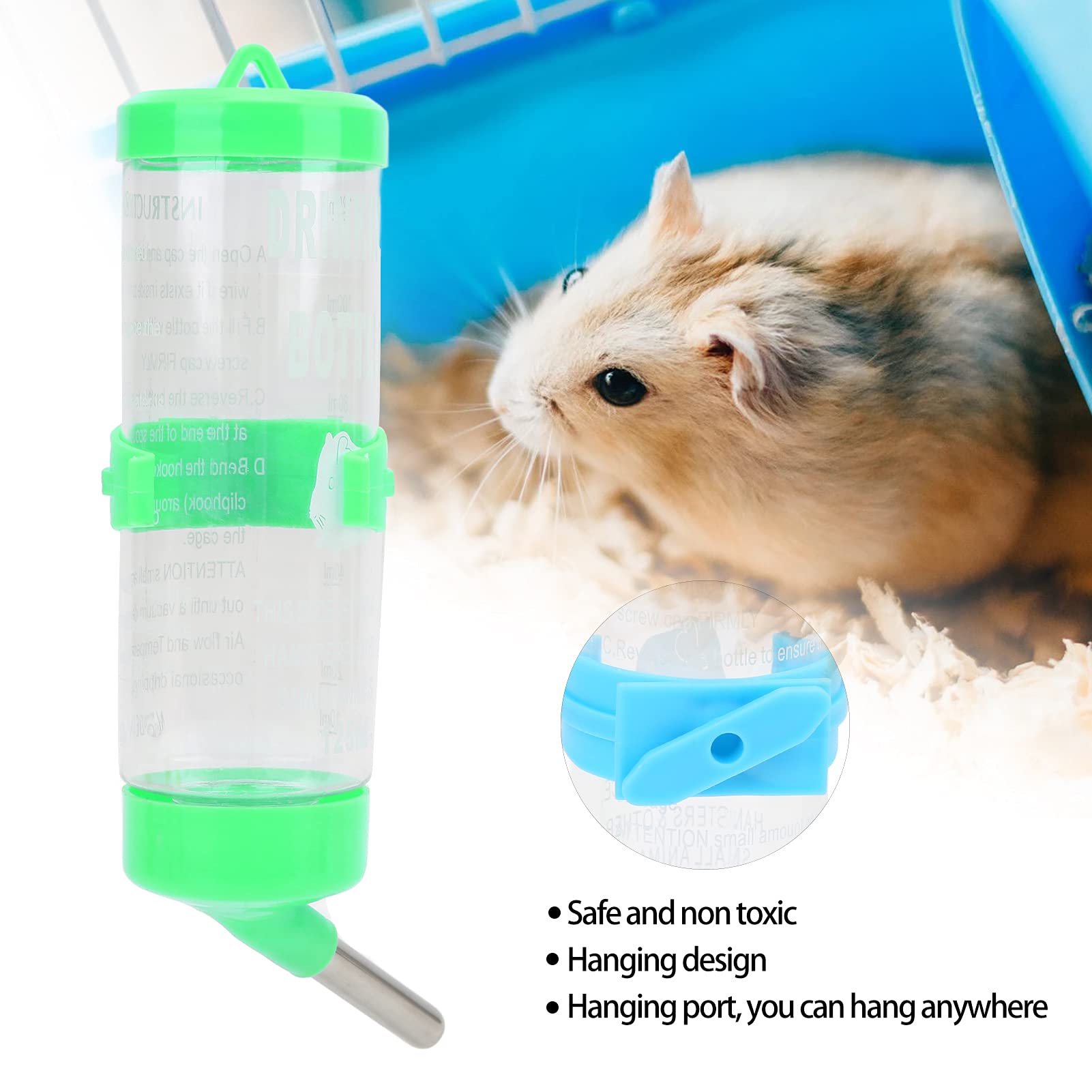 Snapklik.com : Small Animal Water Bottle, Automatic No Drip Hamster ...