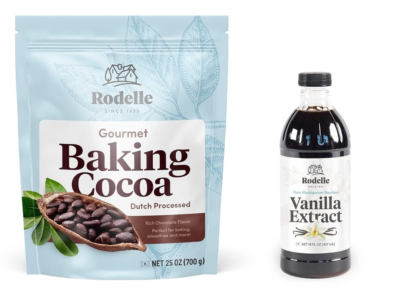 Amazon.com : Rodelle Bakers Bundle, Dutch Processed Cocoa 25oz & Pure ...