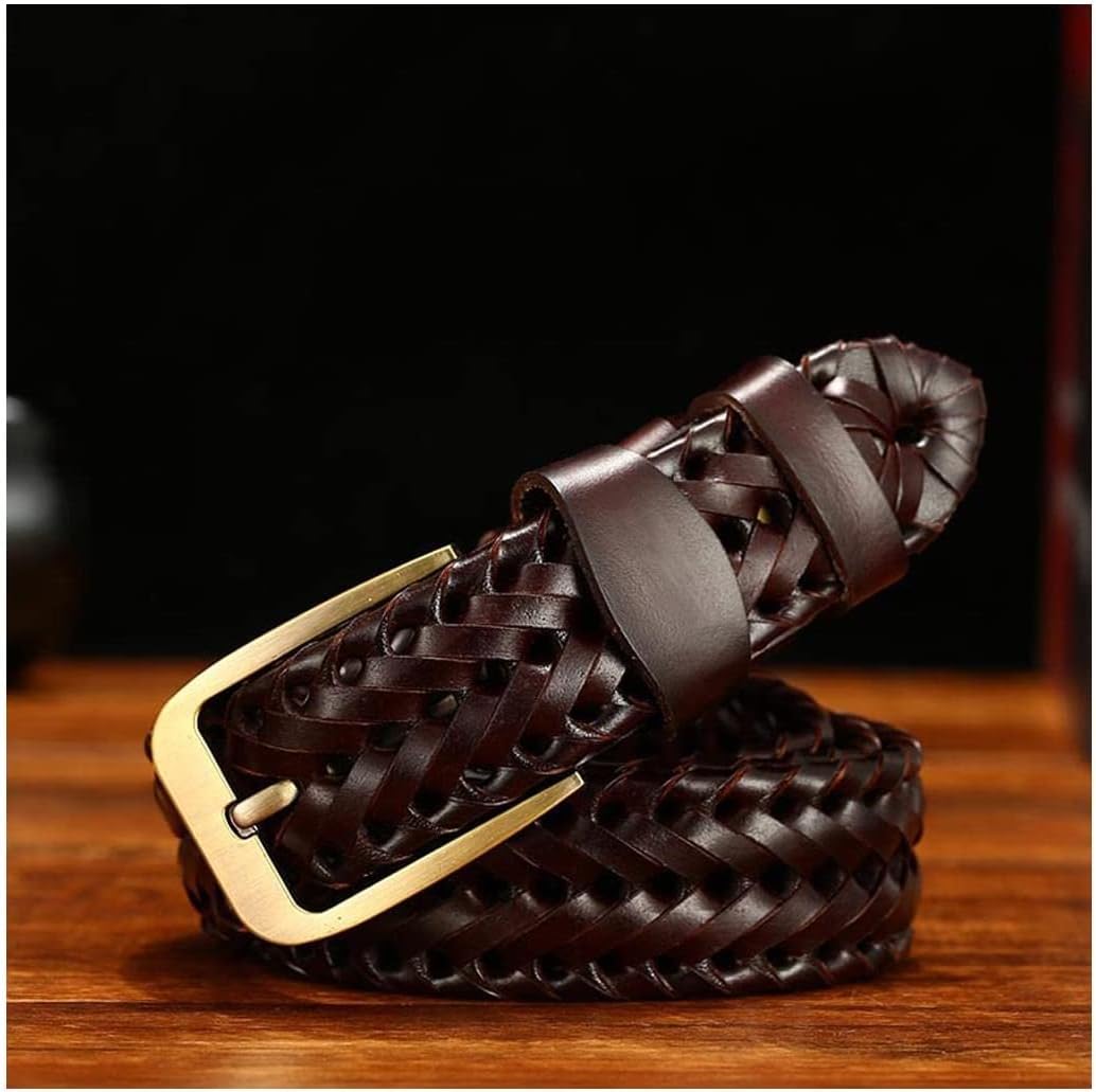 Amazon.com: CGHART Hand Woven Belt 100% Leather Belt Luxurious Pin ...