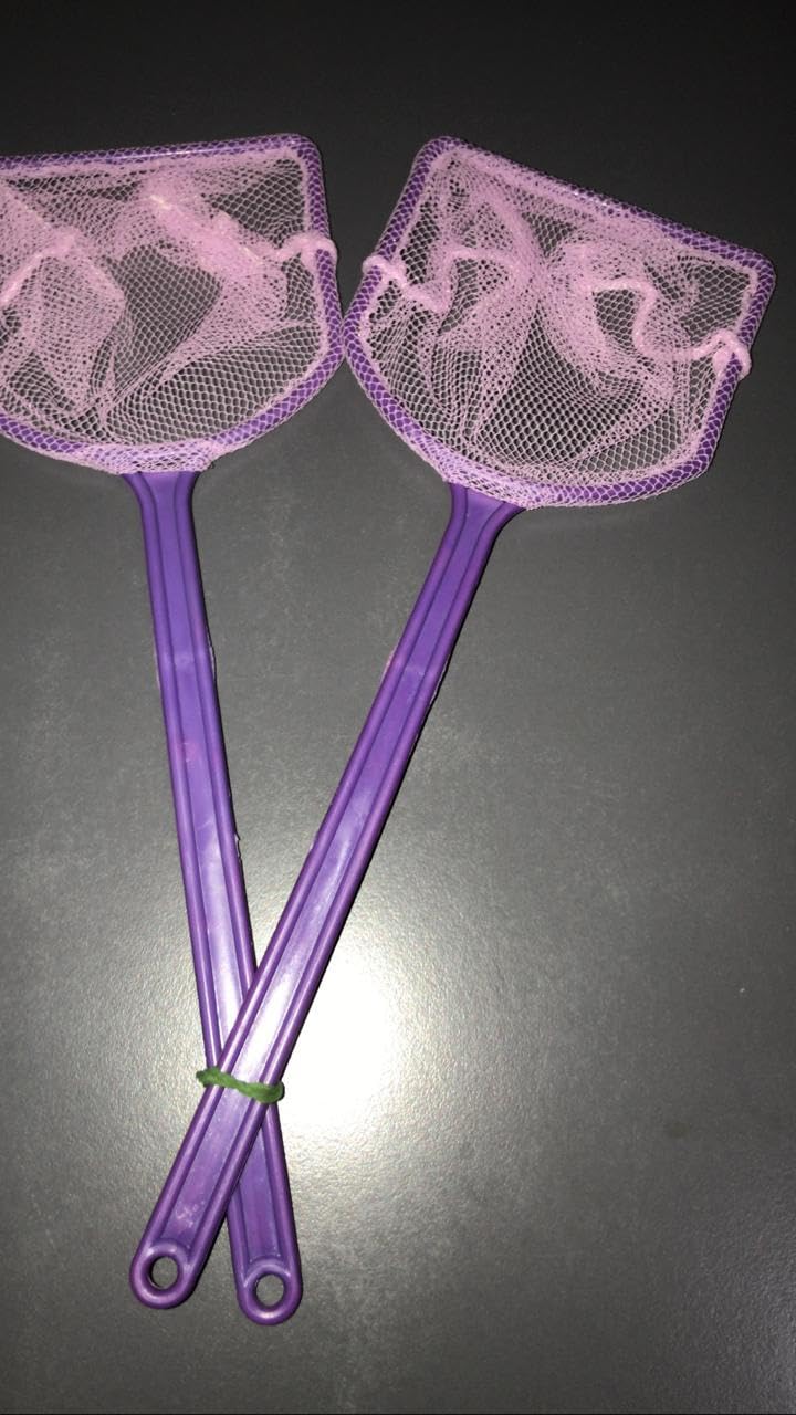 VAYINATO® Plastic Handle Small Aquarium Bowl Fish Net 4 Inch Pack of 2 ...