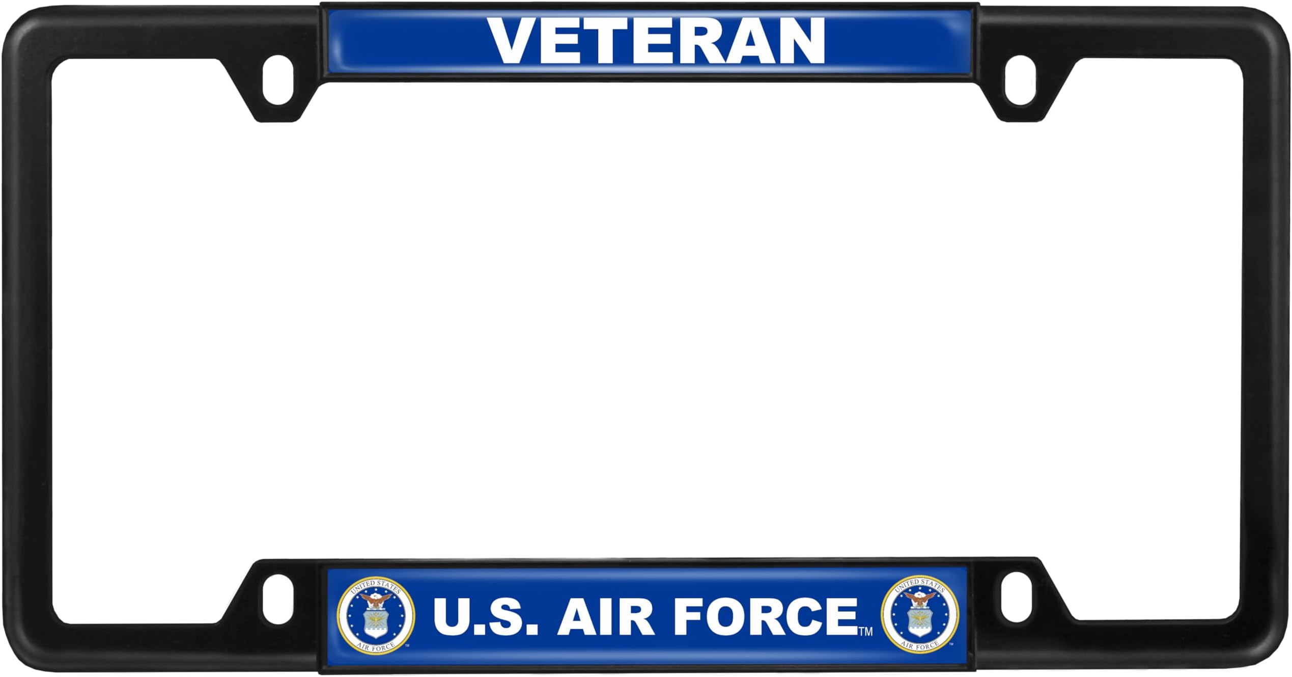 Amazon.com: U.S. Air Force Veteran Chrome License Plate Frame : Automotive
