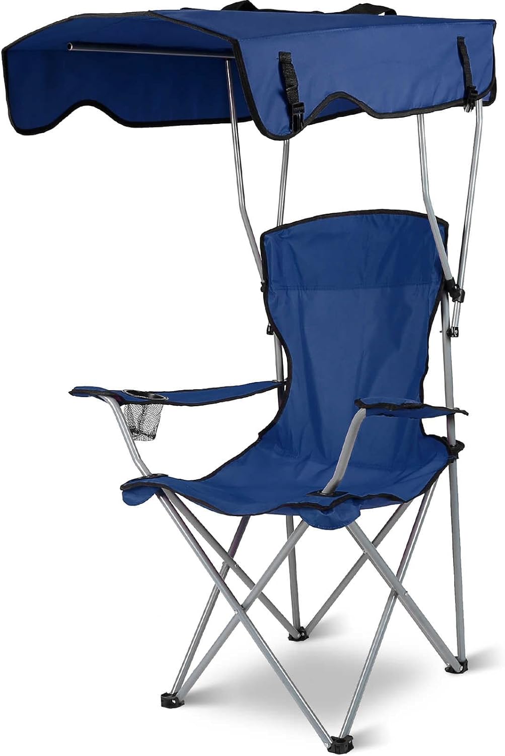 Amazon.com : TeqHome Camping Chair with Canopy, Outdoor Folding Lounge ...