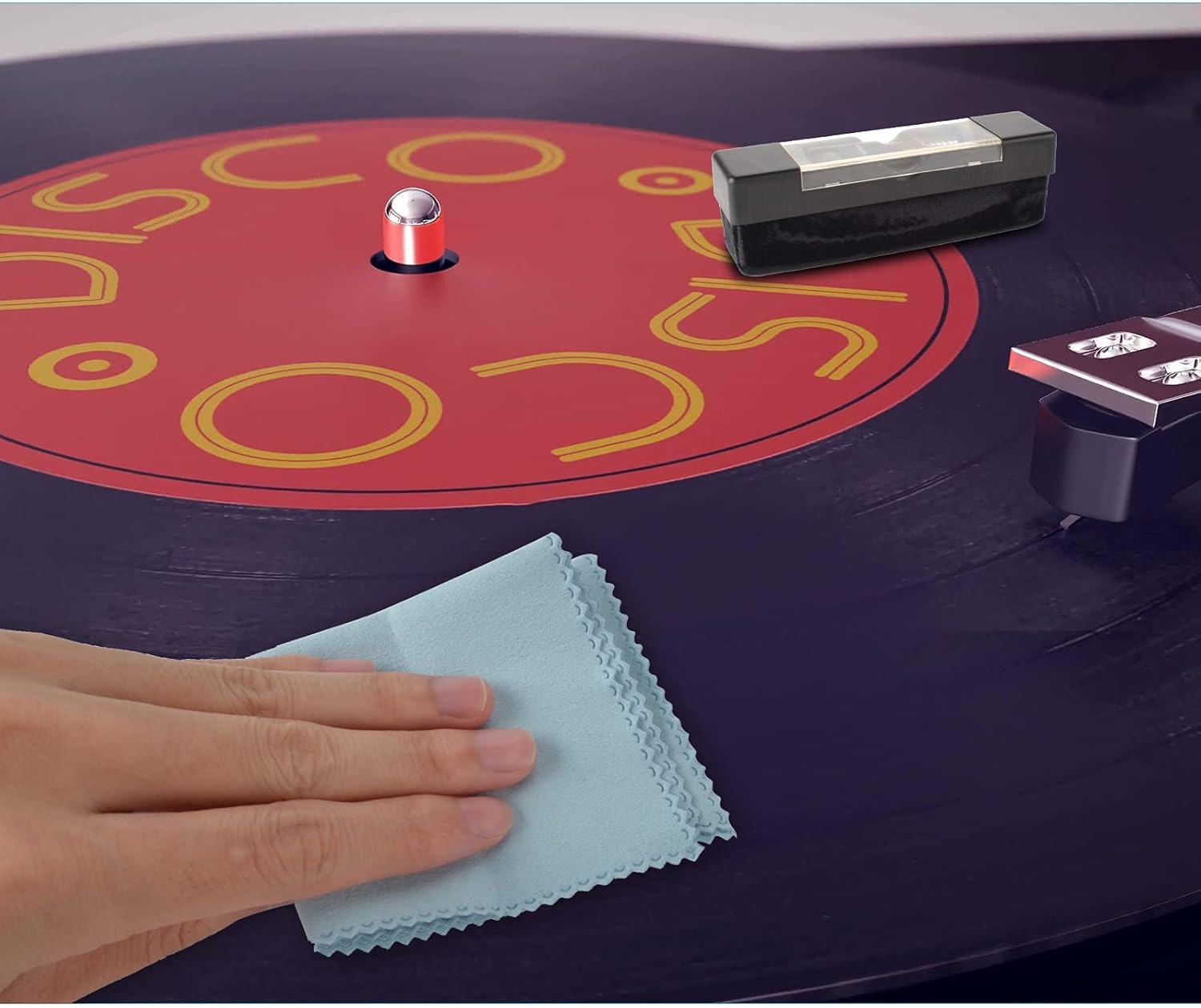 AIBAOBAO Vinyl Cleaning Kit, 4-in-1 Anti Static Velvet Cleaner Record ...