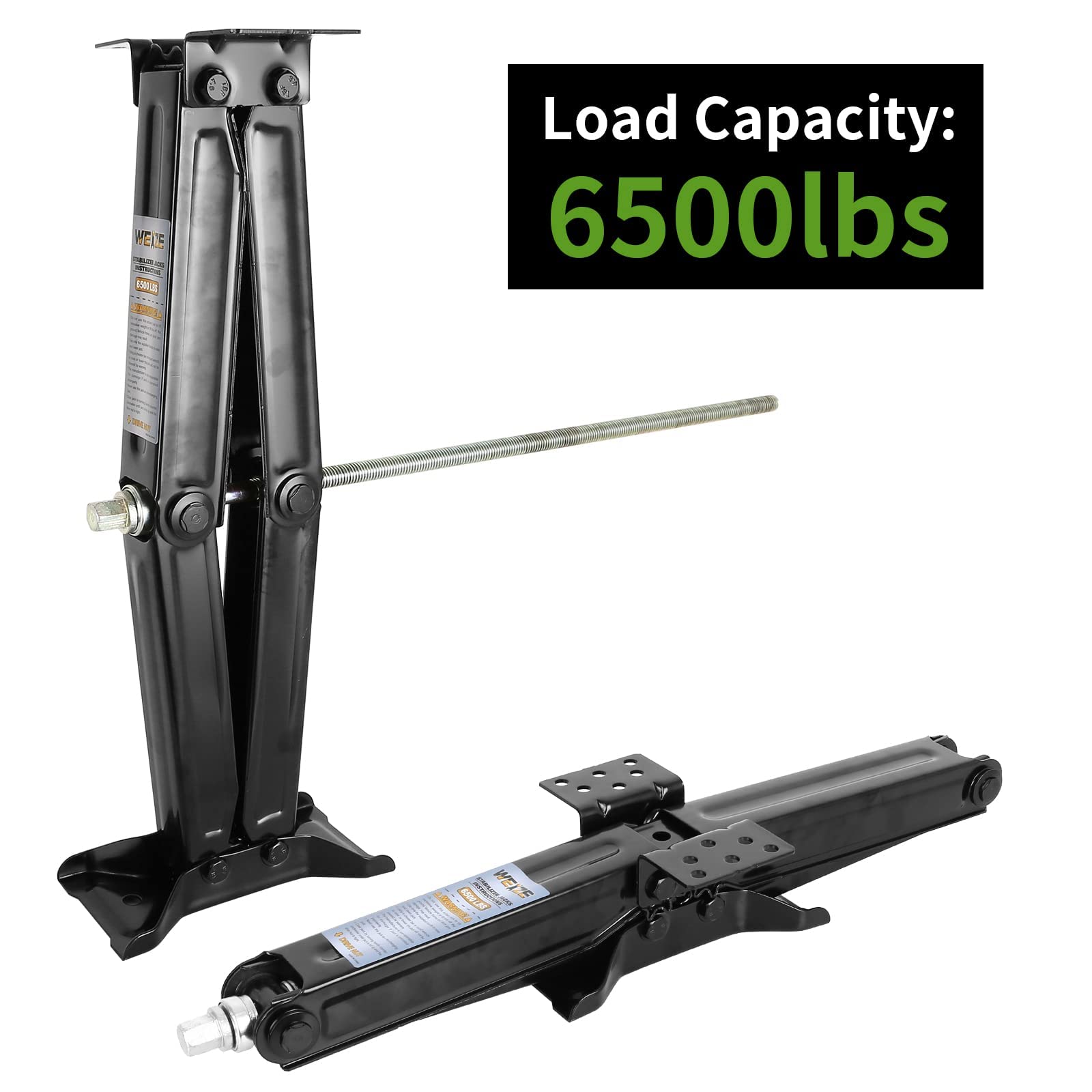 Snapklik.com : Weize Camper RV Trailer Stabilizer Leveling Scissor Jacks