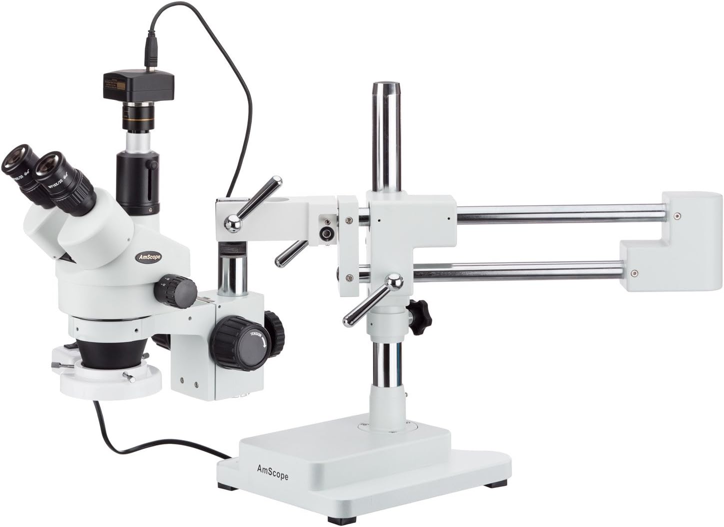 AmScope SM-4TPZ-FRL-5M Microscopio digital profesional de zoom estéreo ...
