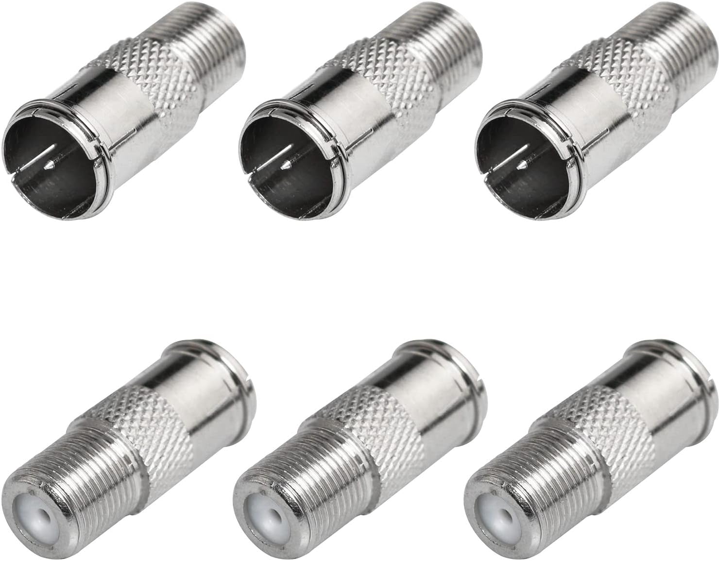 Amazon.com: VCE RG6 Coaxial Cable Connector, Quick Push On Male to F ...