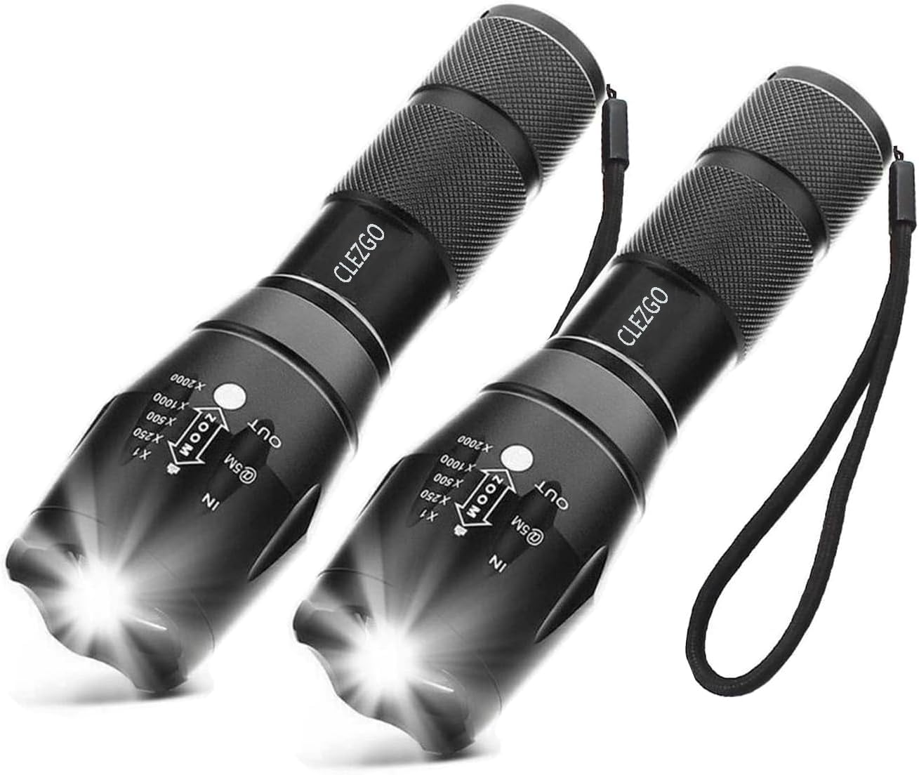 Atomic Beam LED Flashlight Original by BulbHead, 5 Beam Modes, Tactical ...