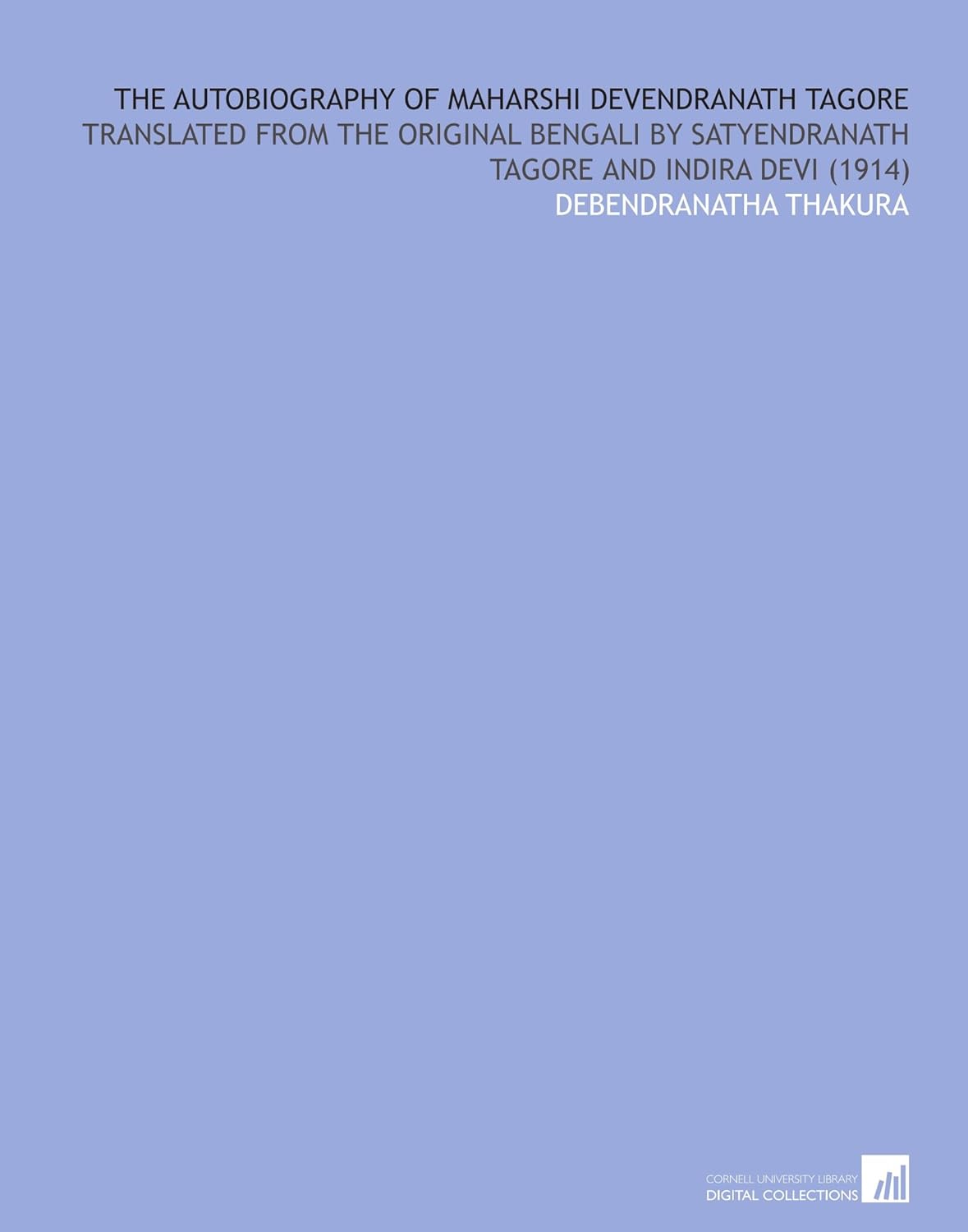 Amazon.com: The Autobiography of Maharshi Devendranath Tagore ...