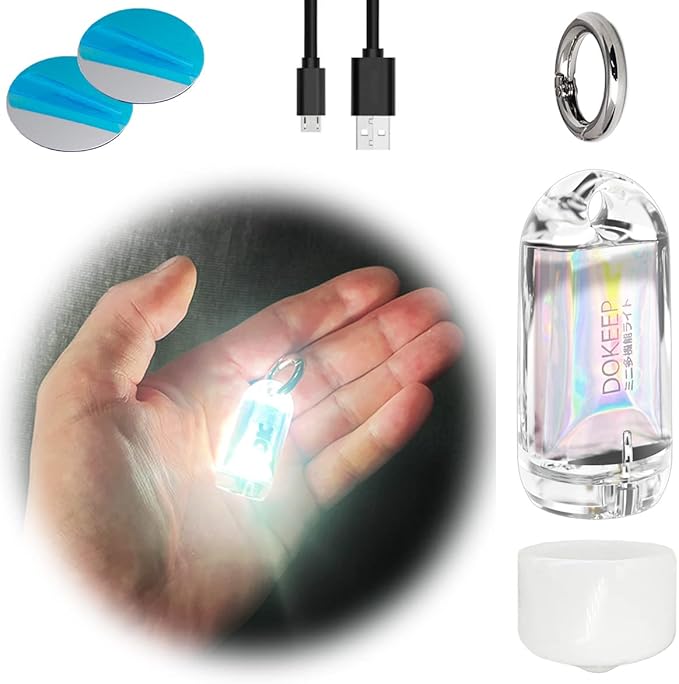 Amazon.co.jp: DOKEEP 超ミニ LEDライト 超軽量 11g USB充電式 EDC 高輝度 ミニ 懐中電灯 3モード 250ルーメン ポケットライト 防水 超小型 ミニ投光器 ...