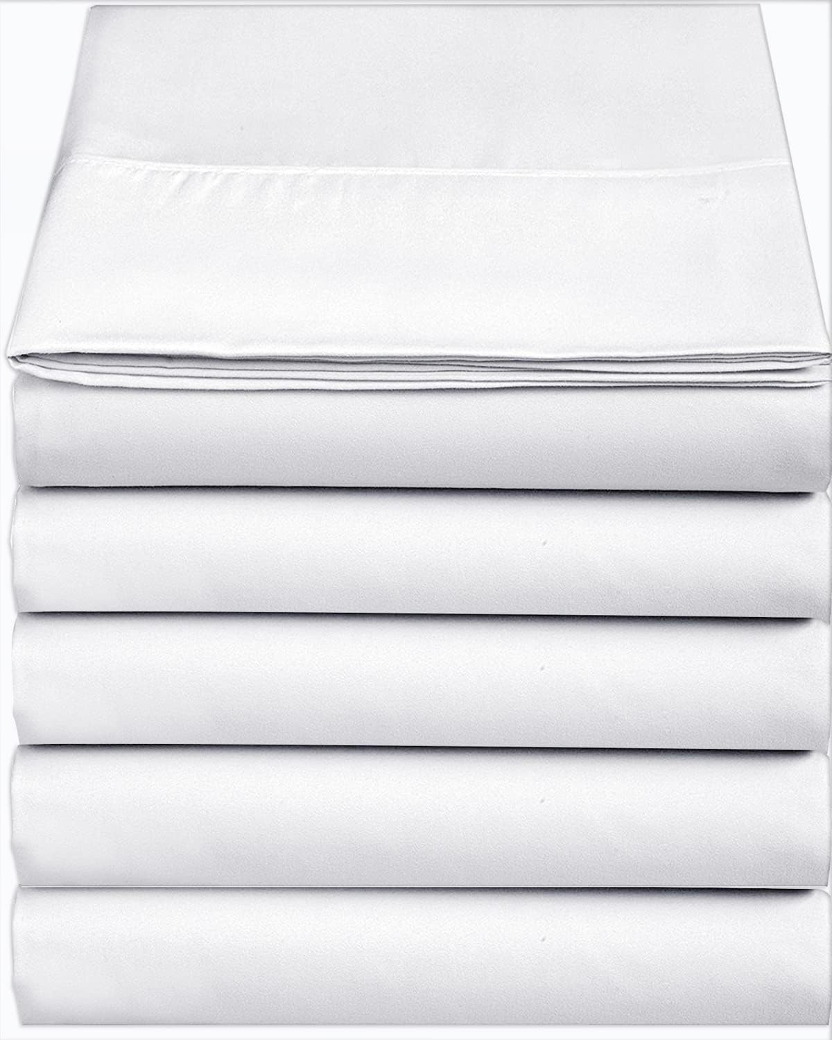 Amazon.com: EOM Hotel Sheets - T180 Thread Count Cotton/Polyester Flat ...
