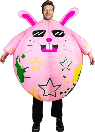 Amazon.com: EWEP Easter Bunny Inflatable Costume Blow Up Rabbit Suit ...