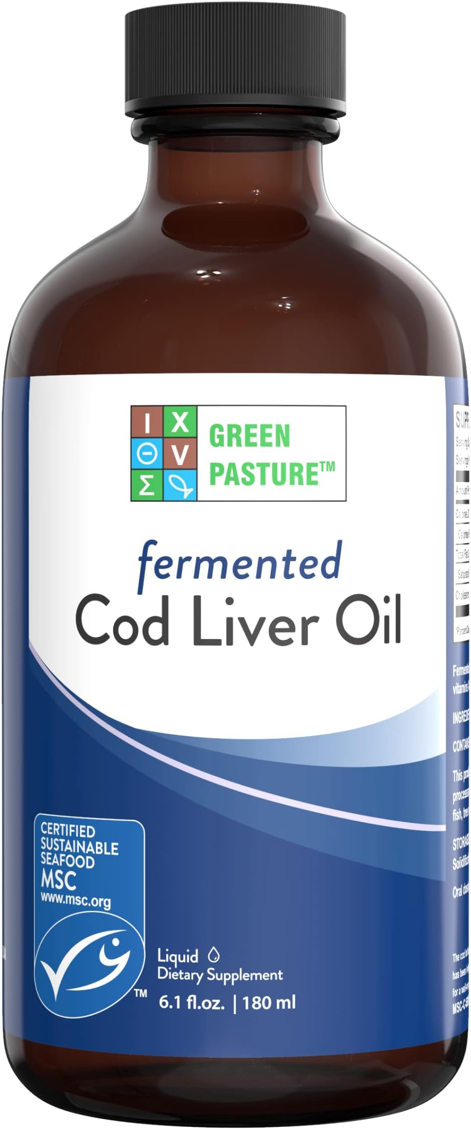 Amazon.com: Green Pasture Fermented Cod Liver Oil Liquid, Unflavored, 6 ...