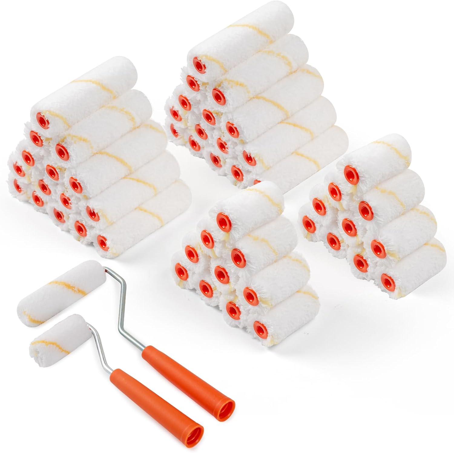 Amazon.com: HANJKINZ 50 Pack Microfiber Paint Roller, 2 Inch and 4 Inch ...