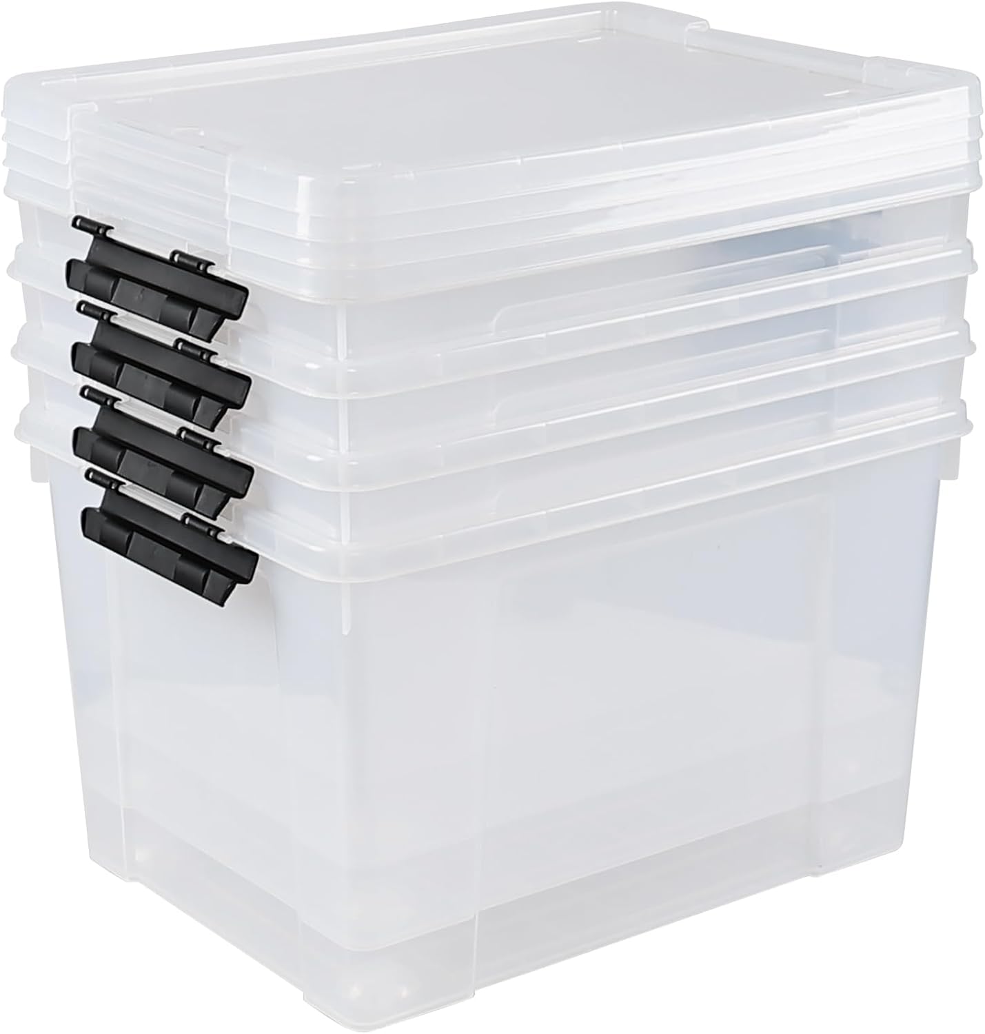 Amazon.com - Aninhao 50 Quart Clear Latching Storage Box Bins, 4 Packs ...