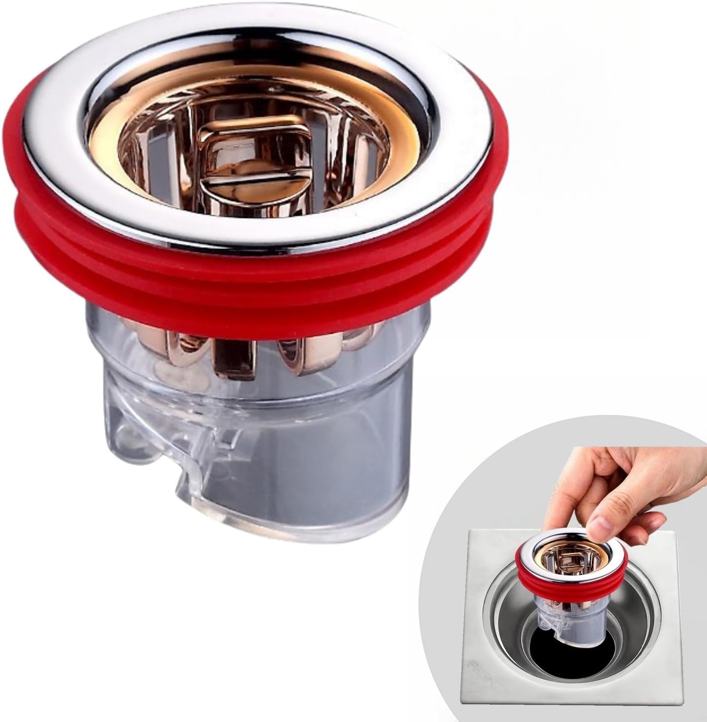 2Pcs COLDDD Odor Proof Floor Drain, Floor Drain backflow Preventer ...