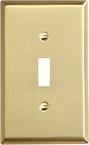 Rio Salto BRASS Metal Gold Toggle Light Switch Covers Wall Plate Single ...