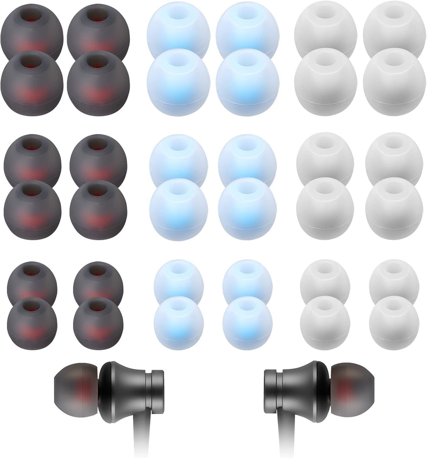 MAKINGTEC Replacement Earphone Tips, 36 Pieces Replacement Earbuds Tips ...