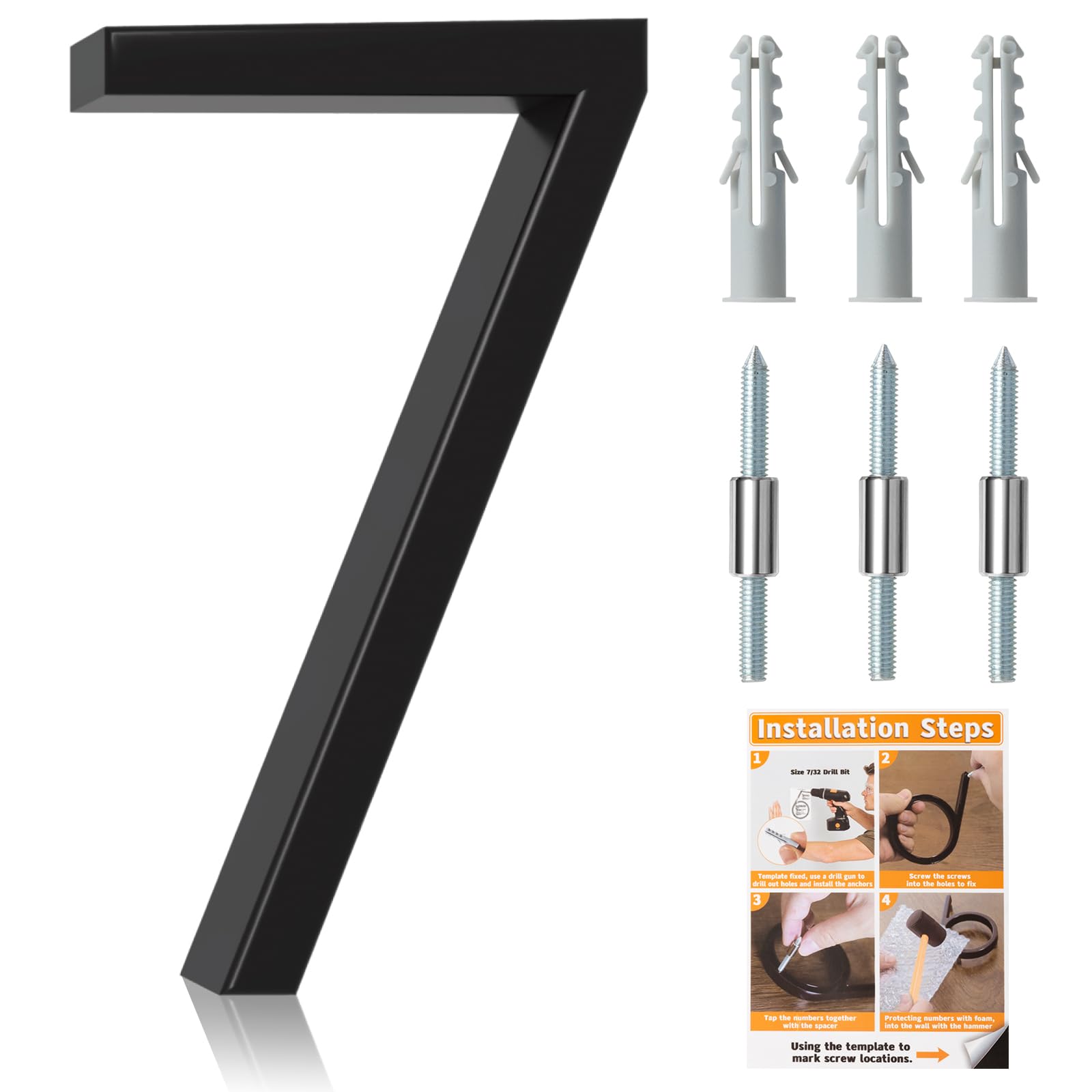 Amazon.com: Briout 5" Modern House Numbers for Outside, Address Numbers ...