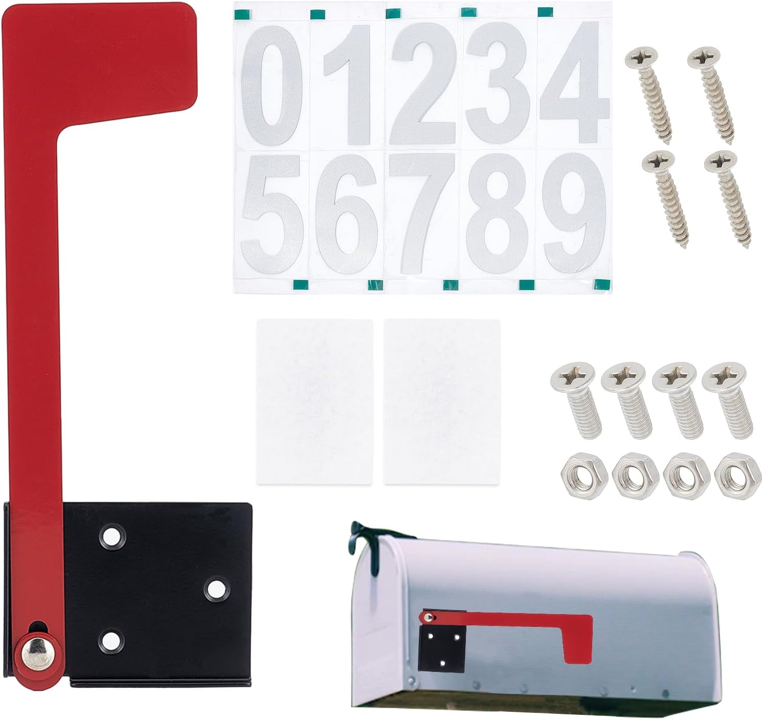 Amazon.com: AMIJOUX Mailbox Flag Replacement Kit, Universal Galvanized ...