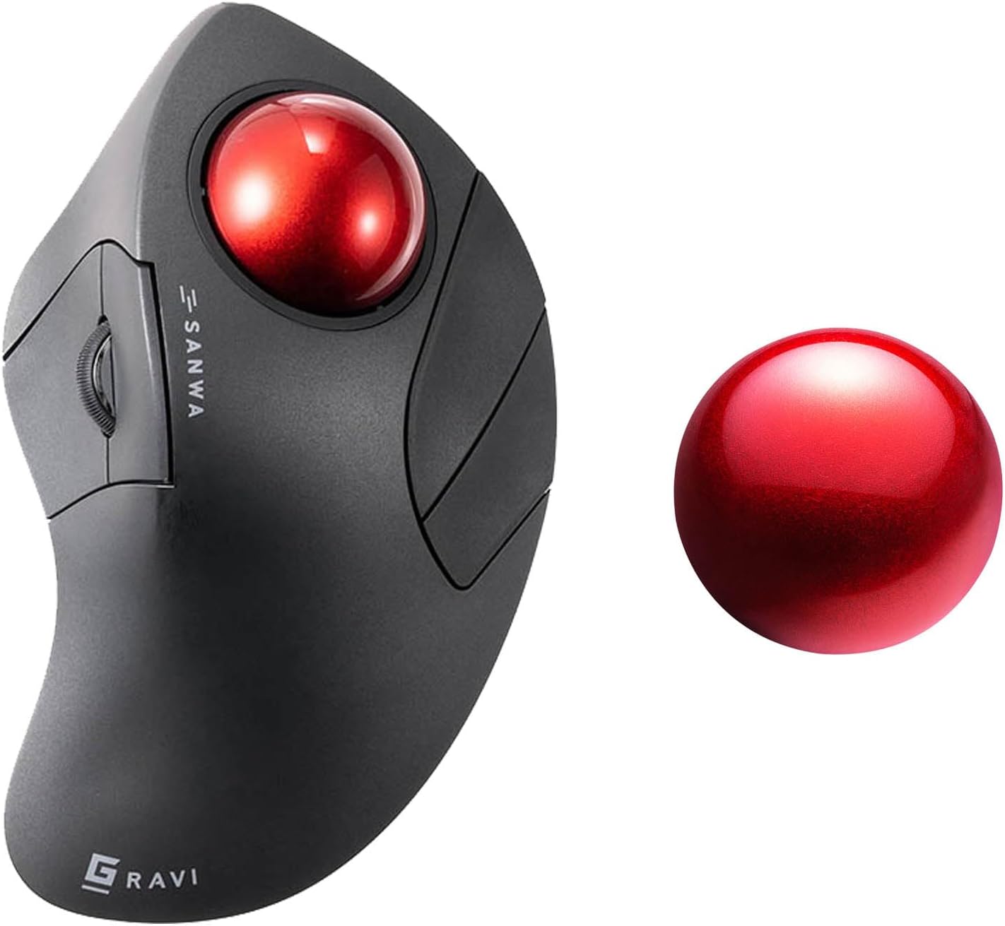 Amazon.com: SANWA Bluetooth 5.1 + 2.4G Wireless Trackball Mouse and 44mm Trackball Replacement ...