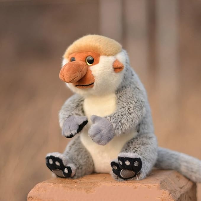 Simulation Proboscis Monkey Plush Toy, 8.66inch Soft and Cute Proboscis ...