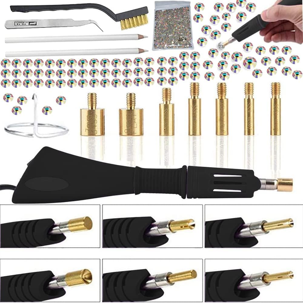 Amazon.com: Hotfix Rhinestone Applicator Tool, 7-in-1 Hot Fixed ...