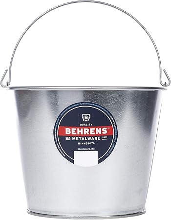 Amazon.com: Behrens 1205gs Durable Galvanized Steel Pail, 5-qt ...