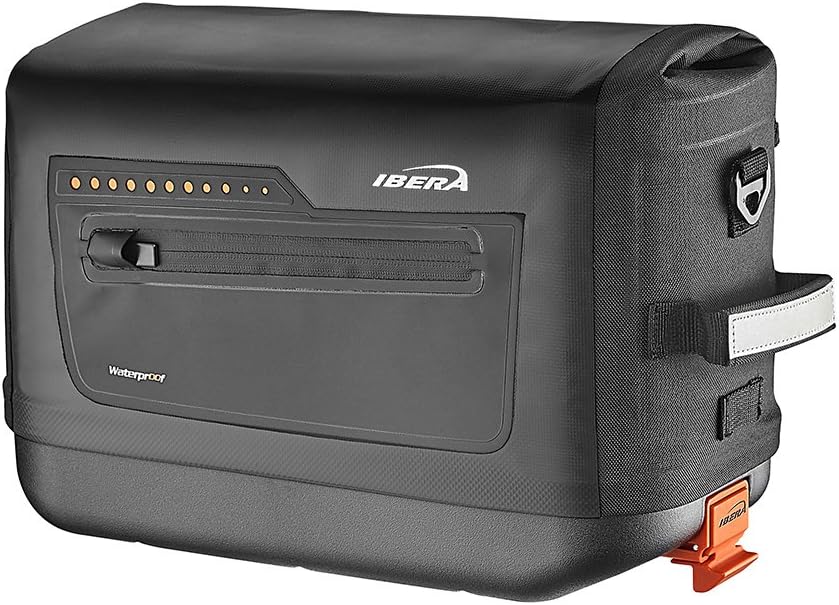 Amazon.com: Ibera Bike Trunk Bag - PakRak Clip-On Quick-Release Waterproof Bicycle Commuter Bag ...